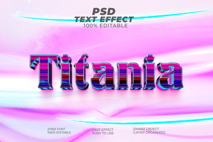 Titania Editable Text Effect Style