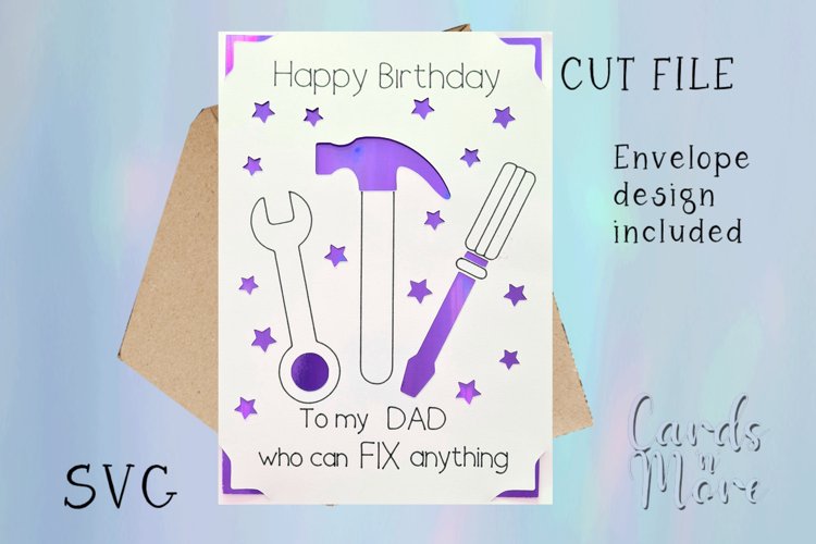 Happy Birthday Dad, draw and cut card, Pop up, 3D, Card (1993617 ...