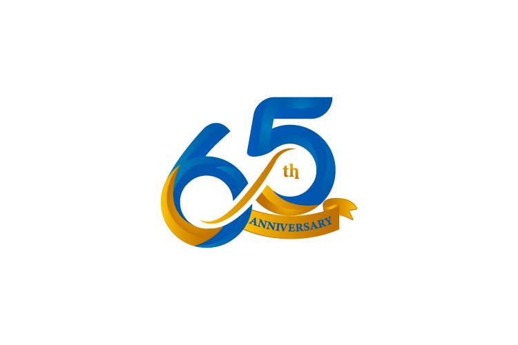 65th logotype design template concept