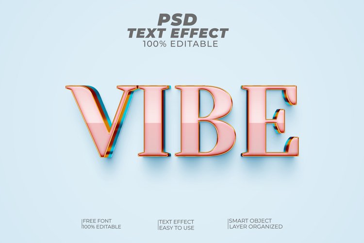 Vibe Editable Text Effect Style