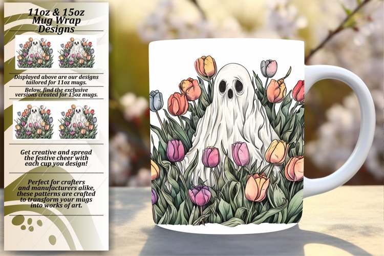 Springtime Phantoms: Easter Ghost Pattern Mug (3332736)