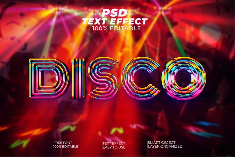 Disco Editable Text Effect Style