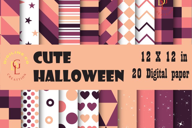 Cute Halloween Digital paper boo scrapbook Halloween Clipart