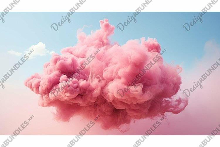 billowing pink smoke