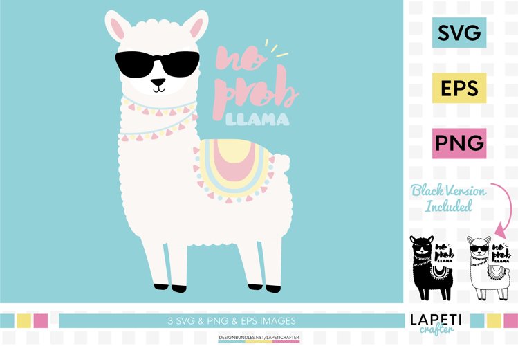 No prob llama svg, funny svg, animal vector, llama png