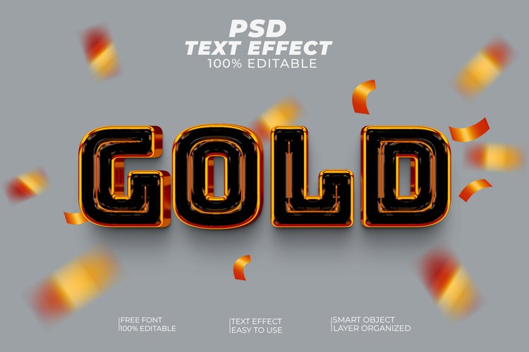 Gold Editable Text Effect Style (4075076)