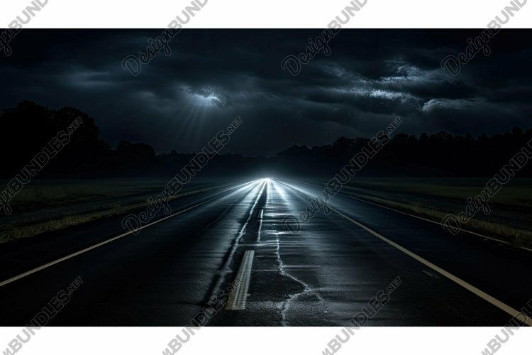 cars dark highway