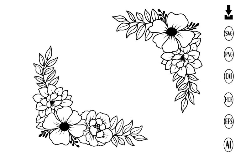 Flowers Svg, Floral Corner Svg, Floral Border Svg (2619249)