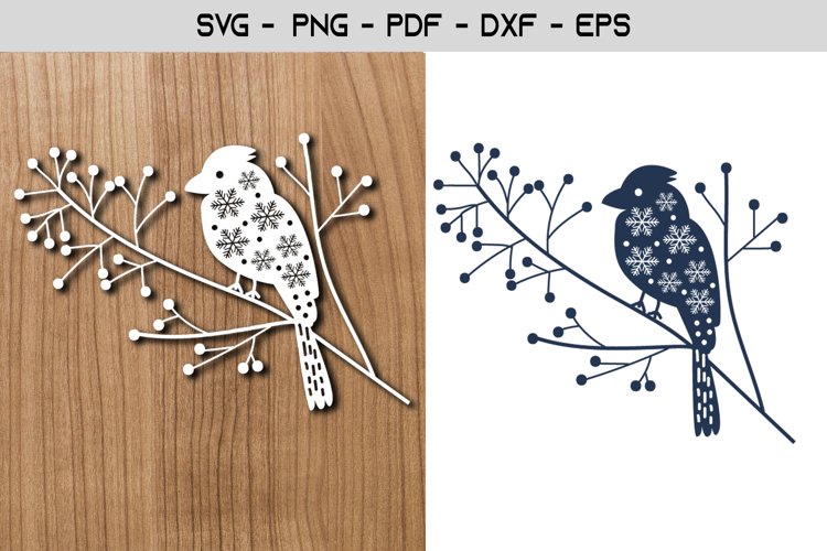 Bird On Tree Paper Template Design