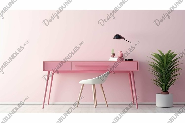 elegant pink desk