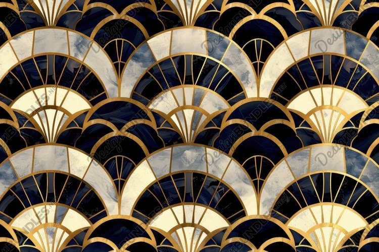 Abstract Art Deco Pattern Background Wallpaper