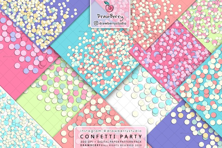 Pastel Confetti Digital Paper DP116