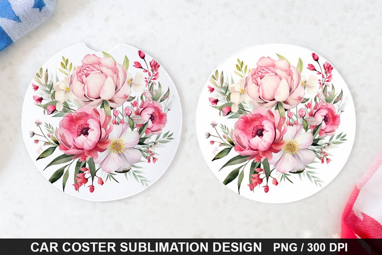 Bouquet Flowers - Coaster Sublimation Design