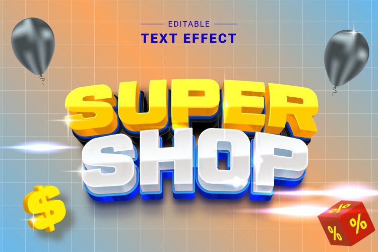 Editable Text Effect for Illustrator. Vector (2009930)