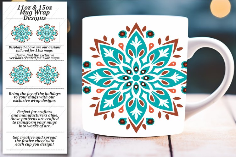 Holiday Vibes: Watercolor Star Mug Wrap Designs