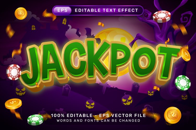 jackpot text effect and editable text effect