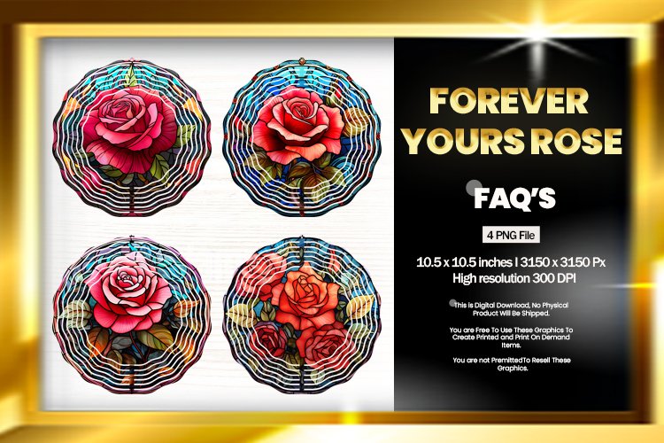 Forever Yours Rose Wind Spinner Sublimation - 04 (3201354)