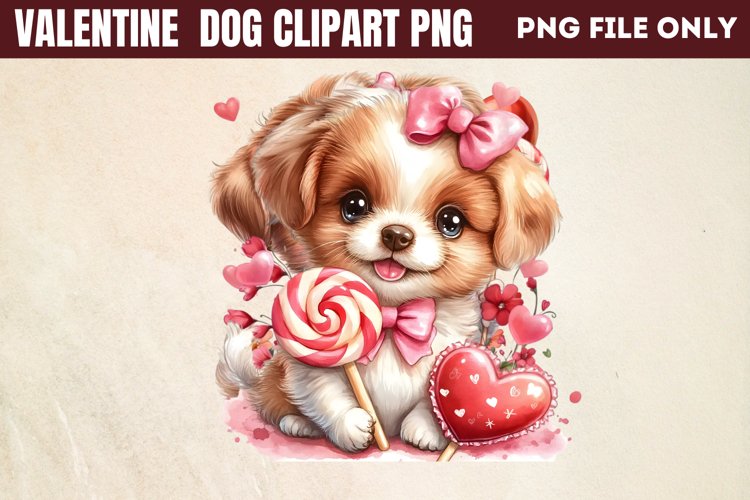 Valentine Dog Clipart PNG (5100194)