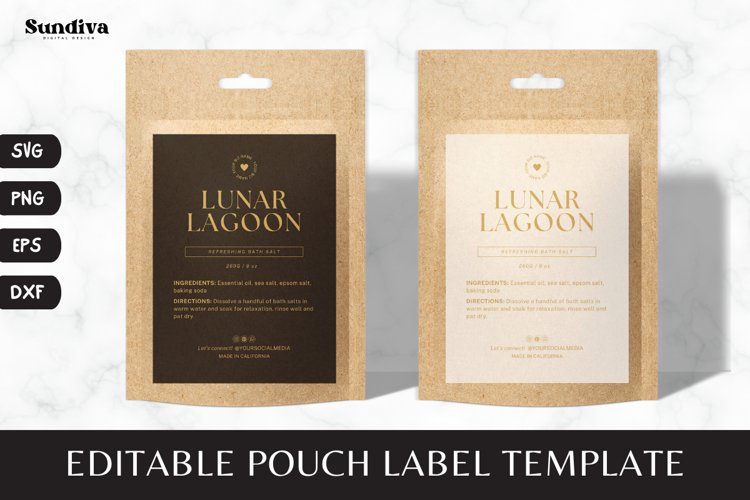 Editable Pouch Label Canva Template - 2