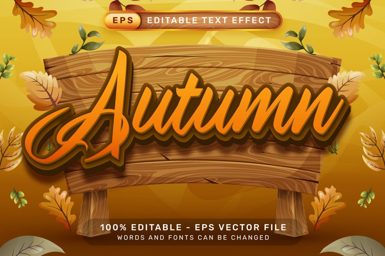 autumn 3d text effect and editable text effect