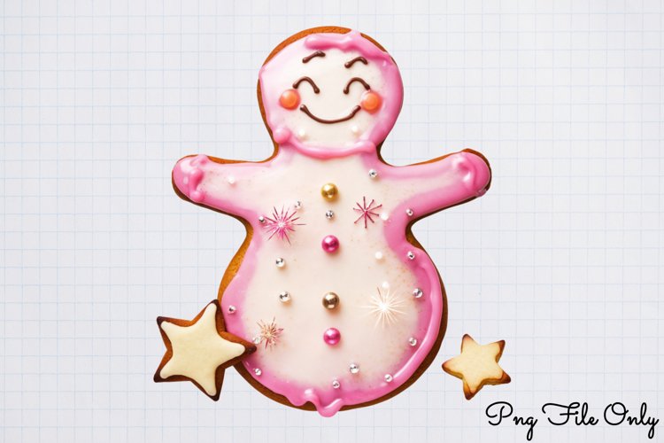 Pink Christmas Gingerbread Clipart PNG (4899056)