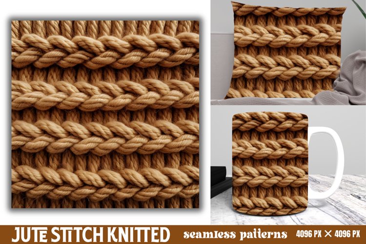 Jute Stitch Knitted Seamless Patterns