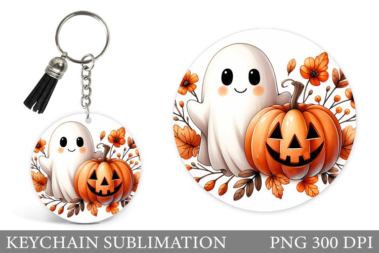 Cute Ghost Keychain Design. Cute Halloween (4494837)