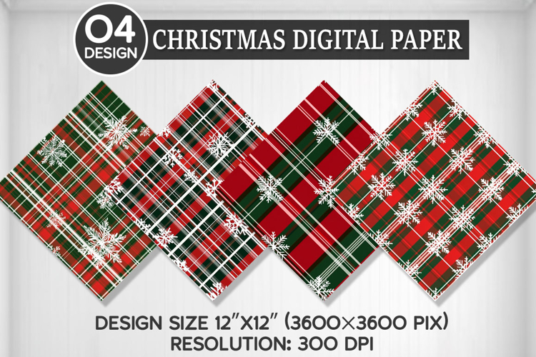 Christmas Pattern Digital Paper, Christmas Background
