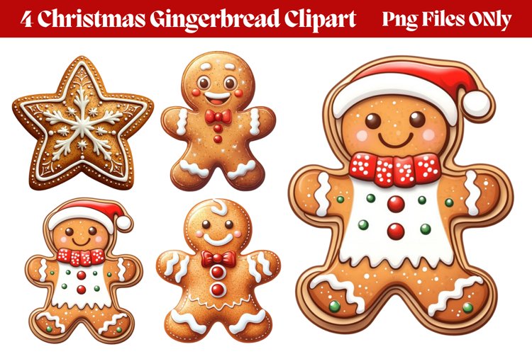 Christmas Gingerbread Clipart PNG (4895238)