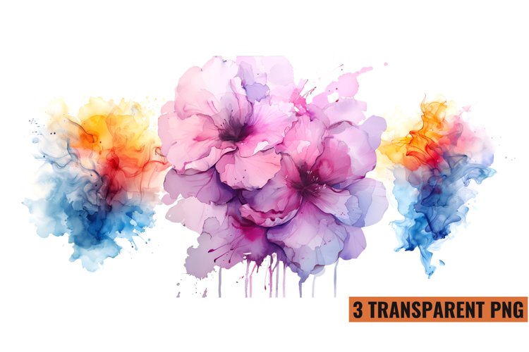 Watercolor Splash Clipart Sublimation , PNG