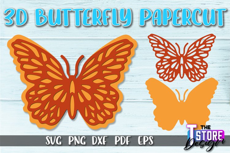3D Butterfly Paper Cut SVG | Butterfly Paper Cut (2838736)