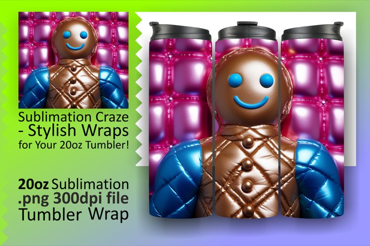 3D Inflated Puff Tumbler: Sublimation Bliss