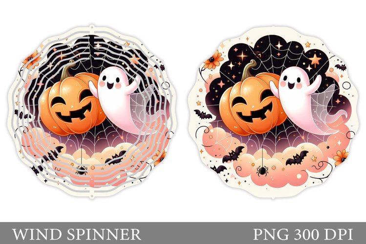 Cute Ghost Wind Spinner. Cute Pumpkin Wind Spinner (4405453)