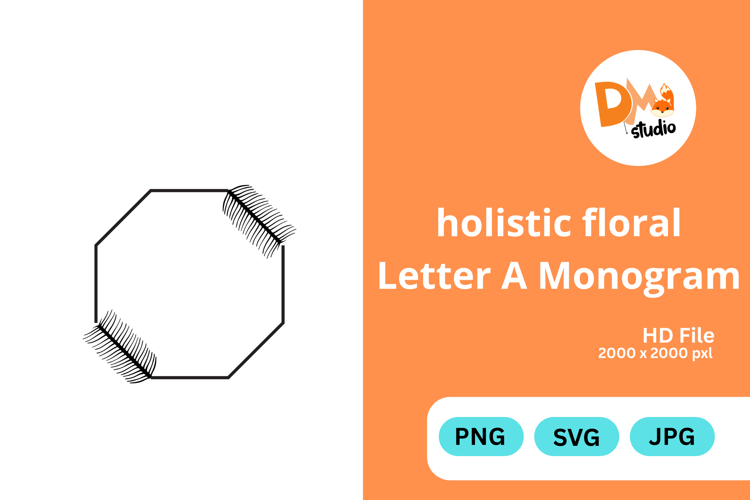 Holistic Floral Letter Frame (6005699)