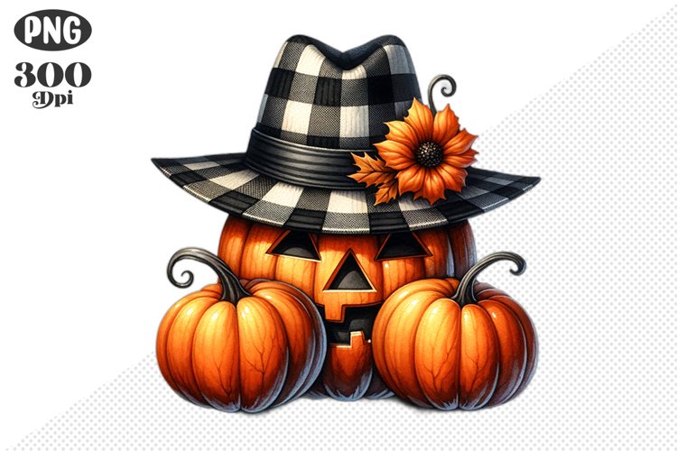 Halloween Pumpkins Sublimation - Clipart PNG Design