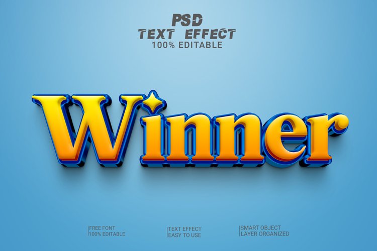 Winner 3d Editable Text Effect Style (2475973)