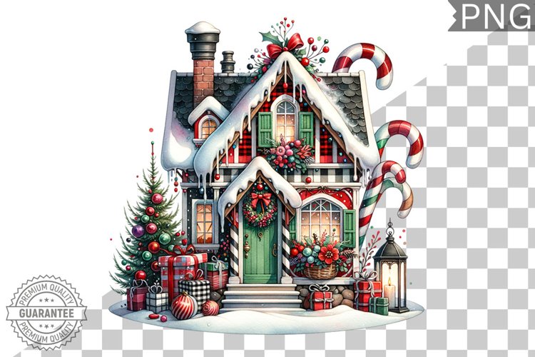 Christmas House Sublimation Clipart