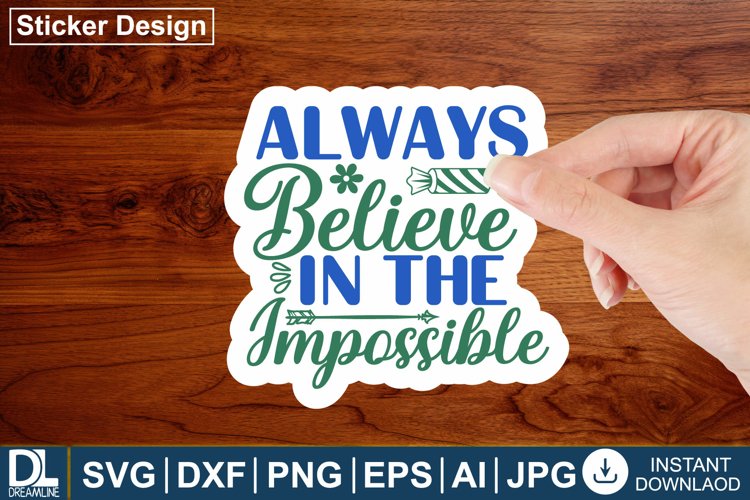 Motivational sticker design, Inspirational sticker (4141208)