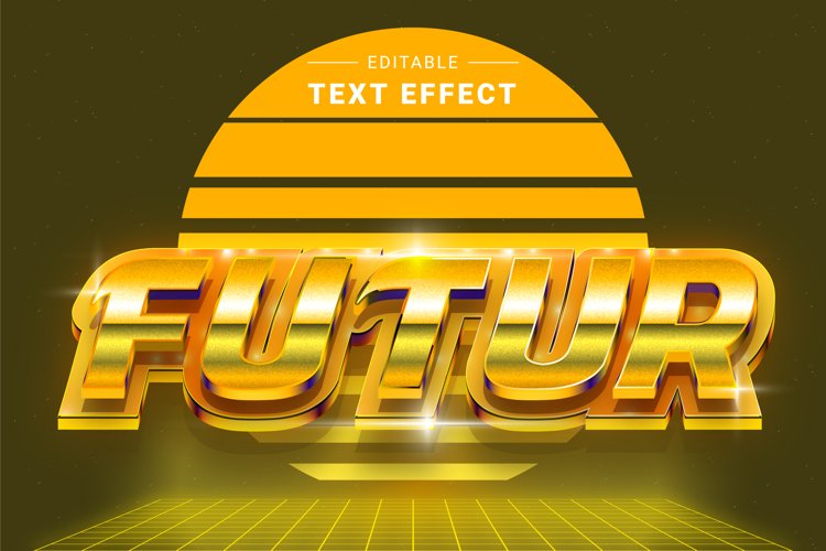 Editable Text Effect for Illustrator. Vector (1728554)
