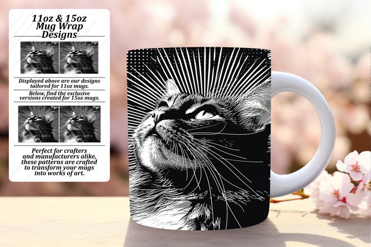 Trendy Cat Art Mug: Sublime Sublimation