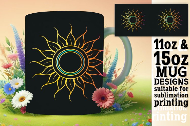 Neon Radiance: Sublimation Designs for 15oz Mug (3709985)