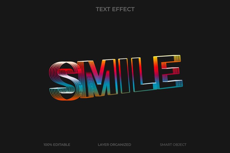 Smile Editable Text Effect Style