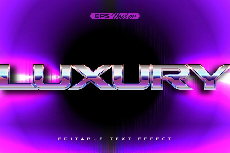 Retro shiny Y2K editable text effect luxury vintage