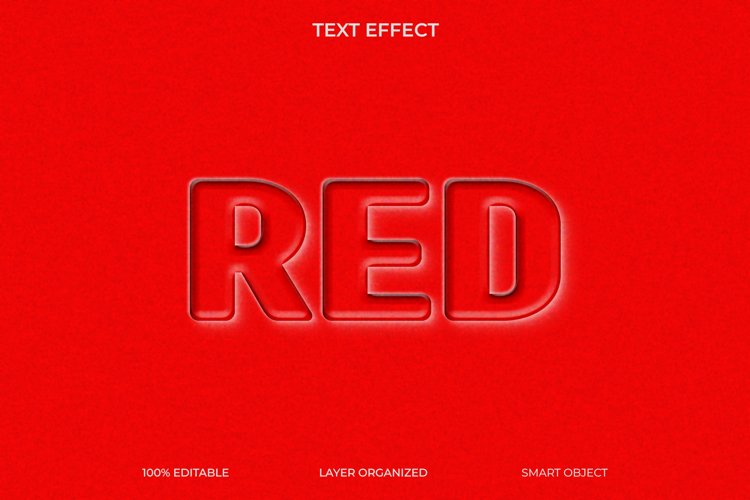 Red Editable Text Effect Style (4075223)
