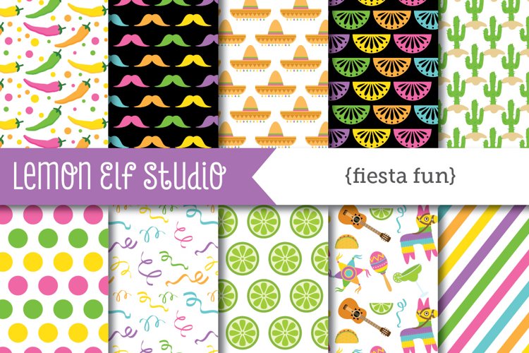Fiesta Fun-Digital Paper (LES.DP30B) (24721) | Scrapbooking | Design ...