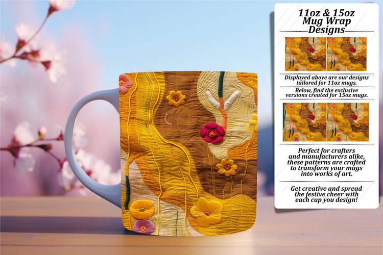 Embroidered Fantasy Mug Wrap 11oz (3433918)