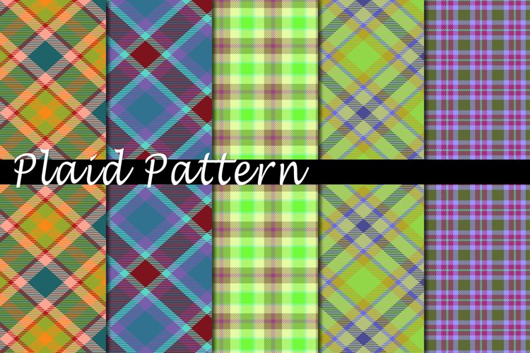 Plaid Pattern Digital Paper Bundle