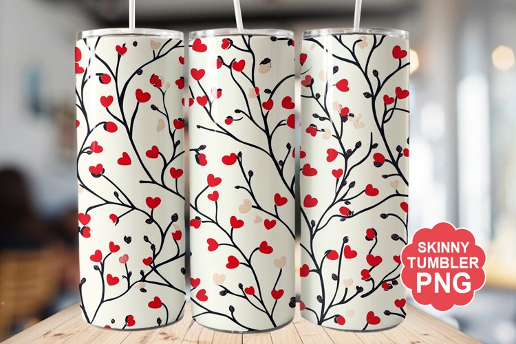 Valentine Pattern Seamless Tumbler | Valentine Tumbler Wrap