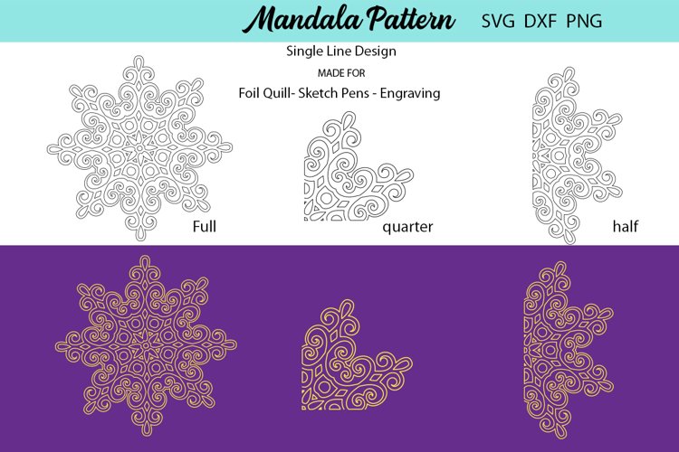 Mandala Single Line Design - Foil Quill (274891) | Single Line Designs ...