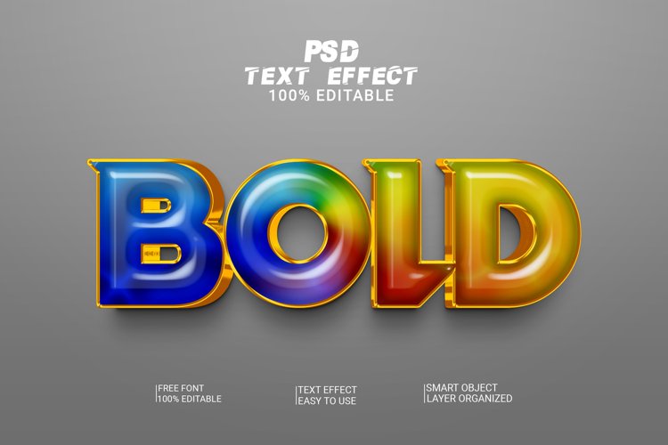 Bold 3d Editable Text Effect Style (2235355)